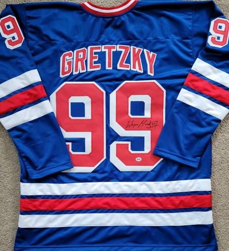 Wayne Gretzky Signed Autographed New York Rangers Custom Jersey w/ COA ...
