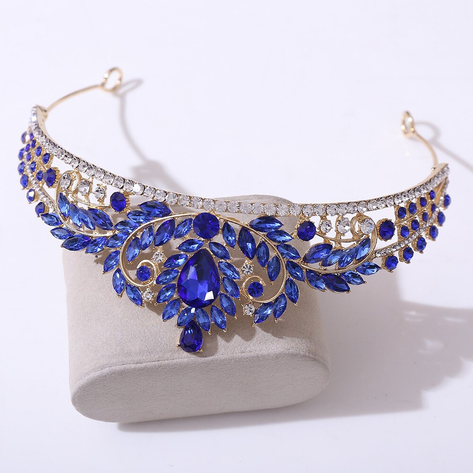 5cm Tall Crystal Large Wedding Queen Princess Prom Tiara Crown For ...
