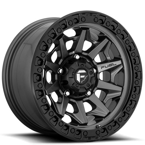 16x8" Fuel Wheels D716 Covert Matte Anthracite/Black Ring Off-Road (4 ...