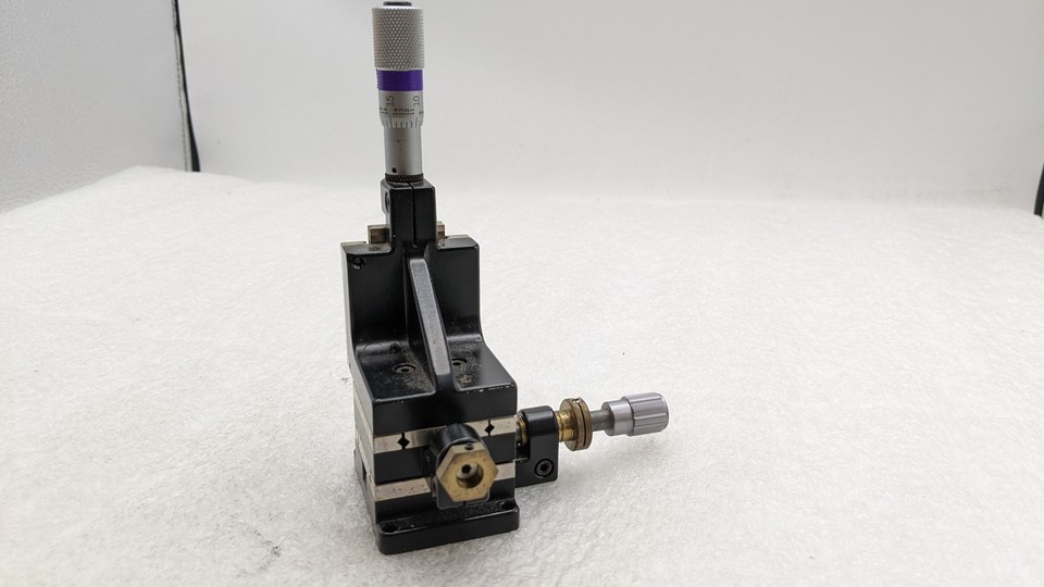 NRC Mini X/Y/Z Linear Positioning Stage with Starrett Micrometer 13 x ...