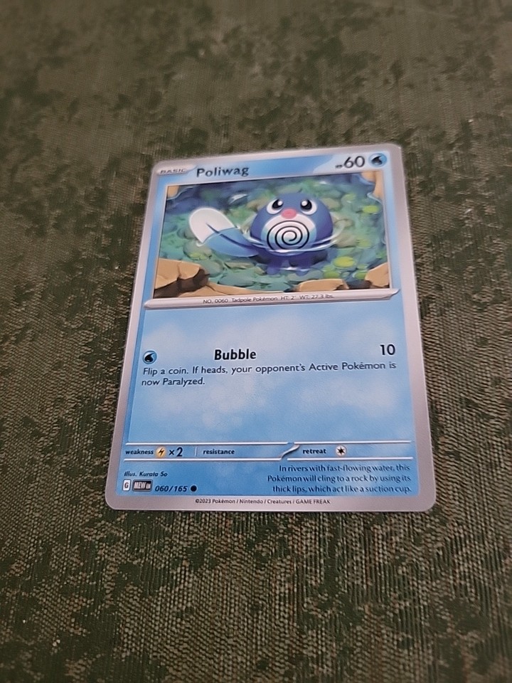 2 Poliwag Regular Pokémon Cards 030/196 and 060/165. | eBay