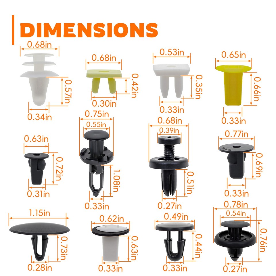 For Toyota 4Runner Fender Door Hood Bumper Car Trim Clips Body Retainer ...