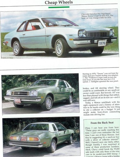 1975 1976 1977 1978 1979 1980 CHEVROLET MONZA TOWN COUPE COLOR Article ...