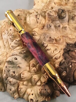 Handmade - Hand Turned Double Dyed Stabilized Black Ash Burl Bullet ...