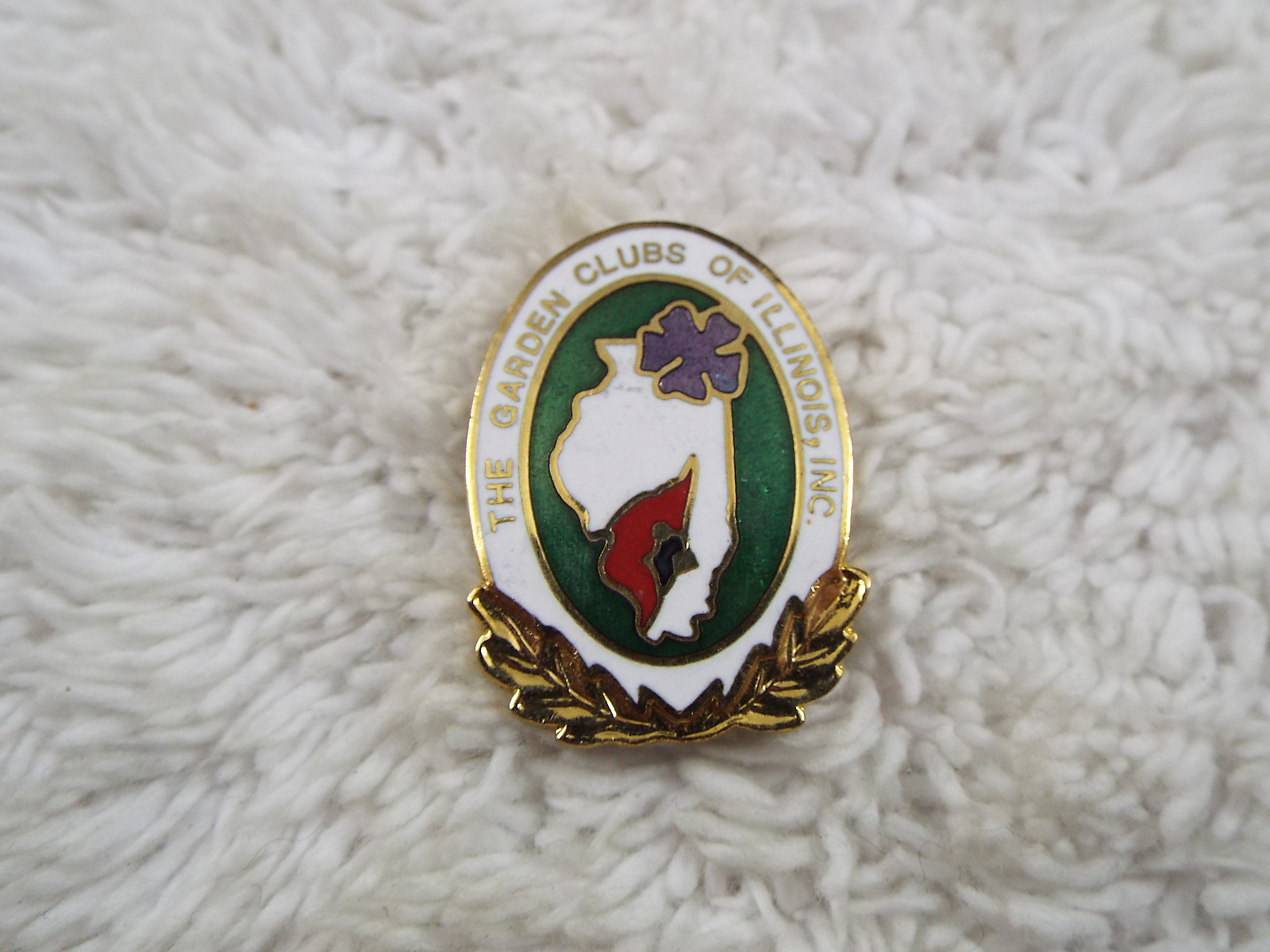 " The Garden Clubs of Illinois, Inc " Cloisonne Pin (D13) | eBay