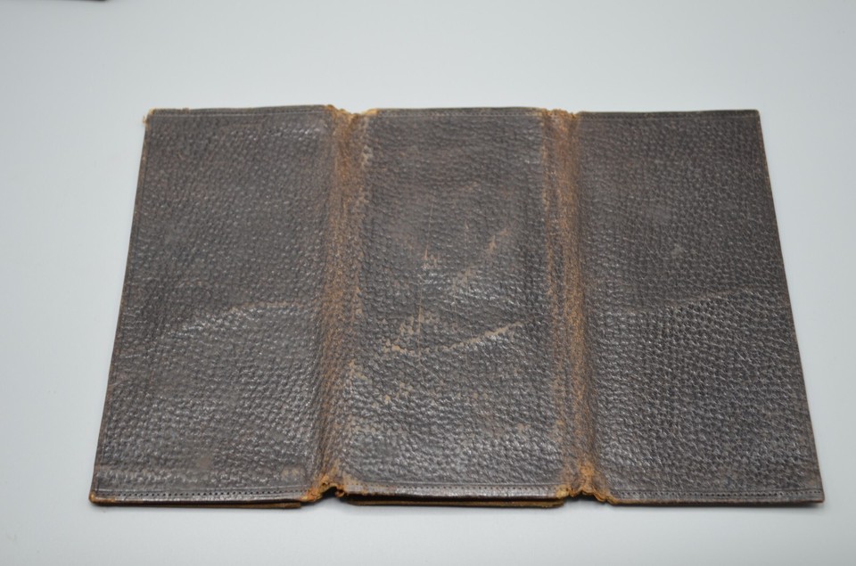 Leather Address Book Wallets Lot Pocketbook Checkbook England Antique ...