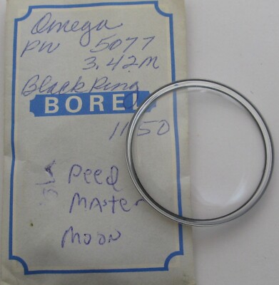 Omega Watch Crystal / Acrylic 5077 34.1 mm black tension ring for ...