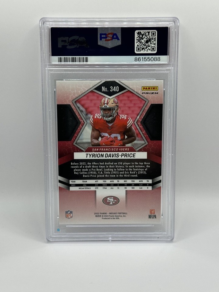 2022 Panini Mosaic #340 Tyrion Davis-Price Choice Fusion Red and Green ...