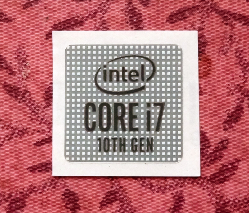 Intel Core i7 10th Generation Sticker 14 x 14mm Ice Lake Case Badge For ...