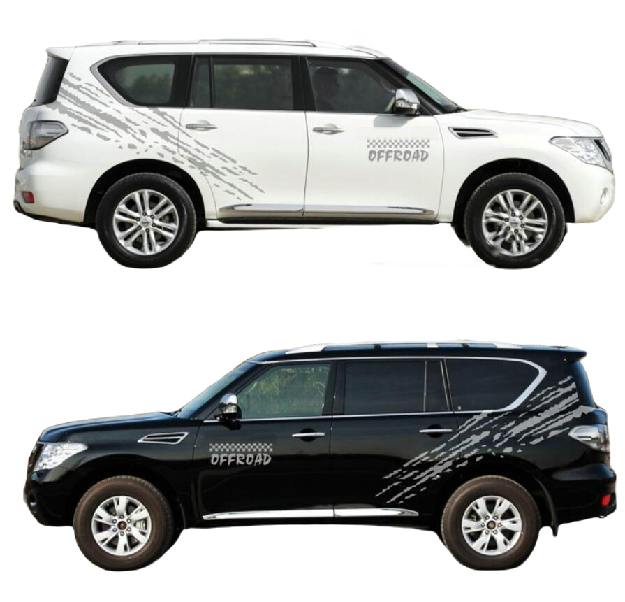 2 PCS Graphic Mud Splash Car Sticker For NISSAN PATROL Side Door OFF ...