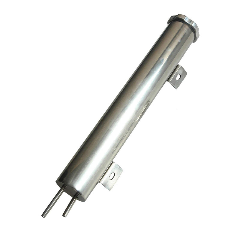 2" x 15" Polished STAINLESS Steel Radiator Overflow Tank Universal USA ...