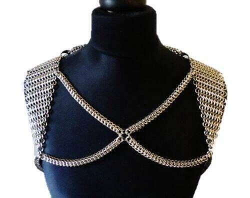 10 mm Viking Antique Sexy Butted Aluminum Chain Mail Bra For Women ...