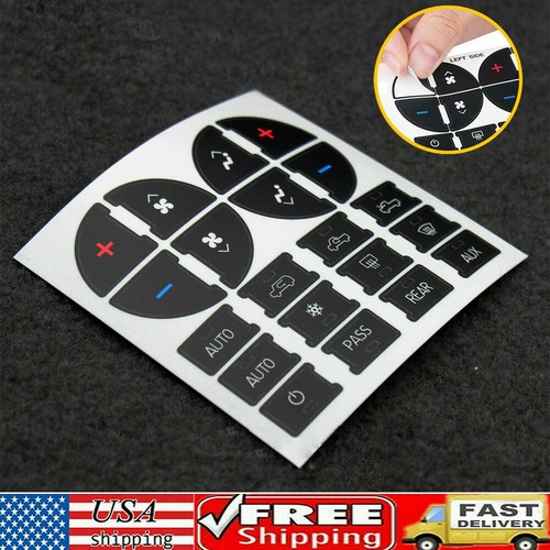 AC Dash Button Repair Kit Dual Climate Control Decal Stickers For GM ...