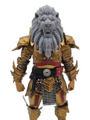 Custom 3d Printed Lion Warrior 1.0 Headsculpt For Mythic Legions 1/12 ...