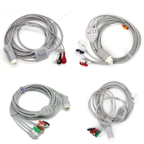 3/5-lead 12pin ECG/EKG Cable Clip/Snap fitForPhilips Agilent/Envisor ...