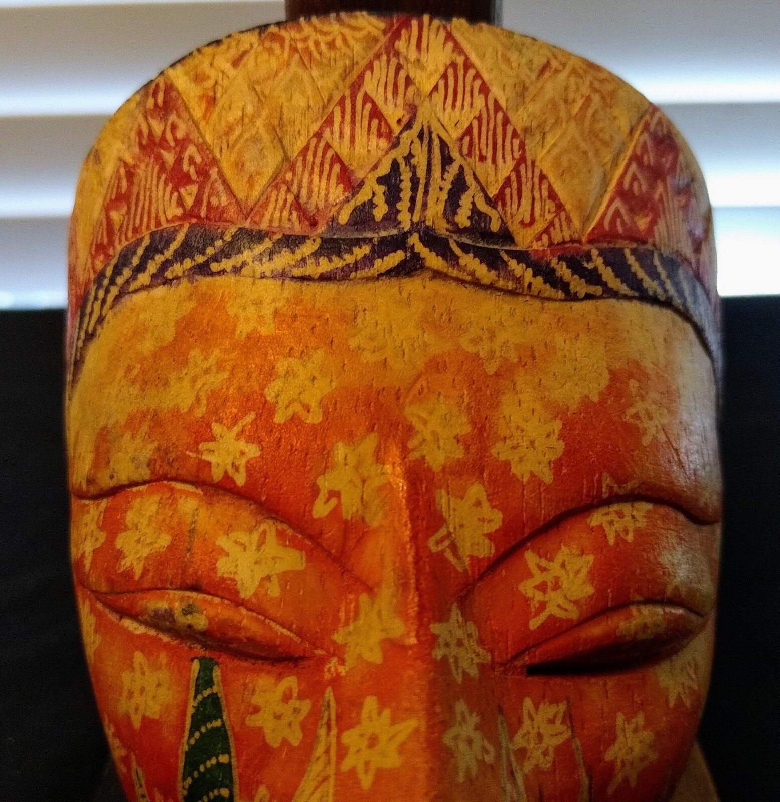 Vintage Small Wood Hand Carved Indonesian Female Face Mask Wall Hanging ...