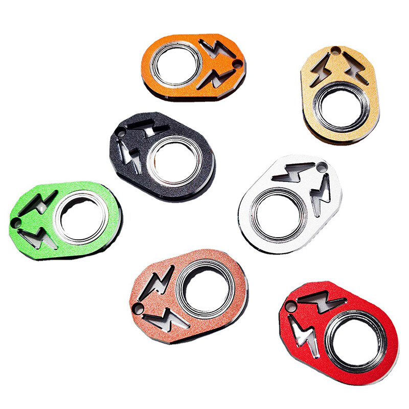 Keychain Spinner Anxiety Stress Relief Metal Fidget Toys Spinning ...