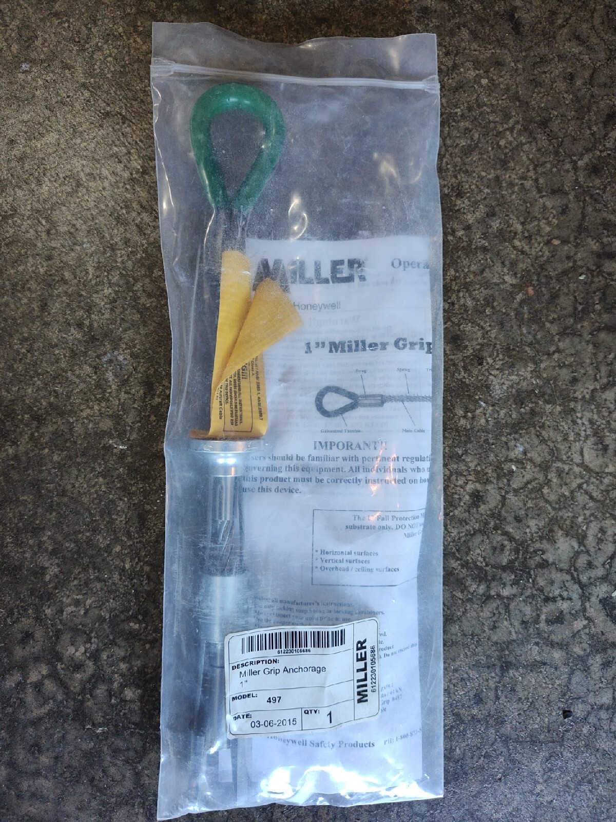 Miller Honeywell 1 in Reusable Concrete Grip Anchorage Connector 497 ...