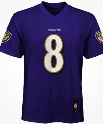 Authentic Baltimore Ravens #8 Lamar Jackson NFL Jersey - Purple - Woman ...