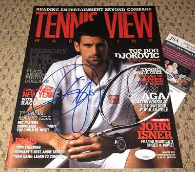NOVAK DJOKOVIC SIGNED TENNIS VIEW MAGAZINE JSA AUTOGRAPH AUTO COA | eBay