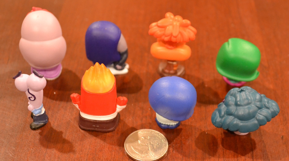 SET OF 8 DISNEY PIXAR INSIDE OUT 2 MINI FIGURES DOORABLES ANGER DISGUST ...