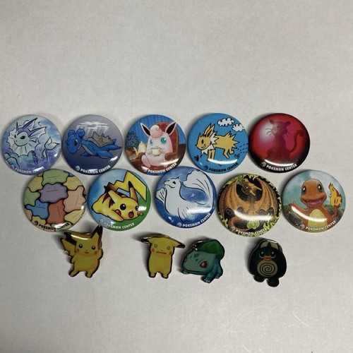 Pokemon Center 1999 Official 10pcs Pokemon 151 Can Badge Pin Set ...