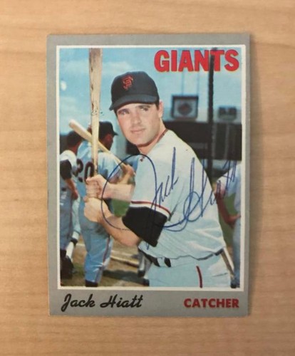 JACK HIATT SAN FRANCISCO GIANTS VINTAGE SIGNED 1970 TOPPS CARD #13 W ...