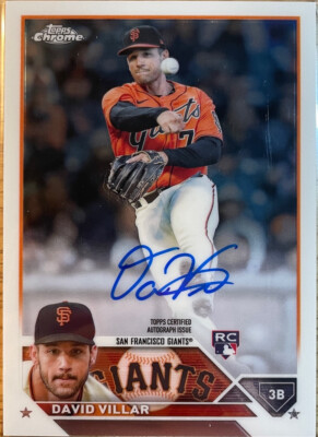 2023 Topps Chrome #RA-DV David Villar Rookie Autograph Auto RC Giants ...