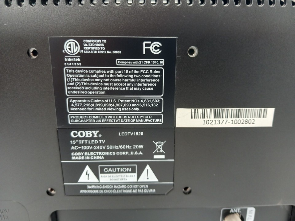 Coby LEDTV1526 15 inch LED TV HDTV HDMI Widescreen Flat Screen With ...