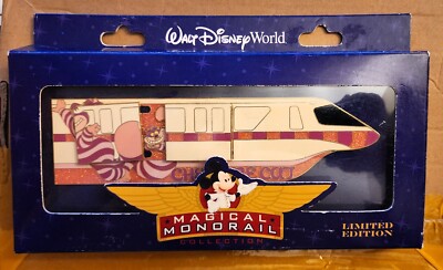 Disney WDW Jumbo Monorail Pin Magical Collection Cheshire Cat Alice LE ...