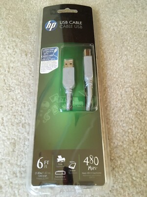 HP Monster 6 ft. A to B USB Cable 480 MbPS USB-6 ES 122243-00 – NEW ...