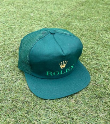 Rolex tracker Caps vintage cap 80s 90s mesh cap green logo yellow from japan | eBay