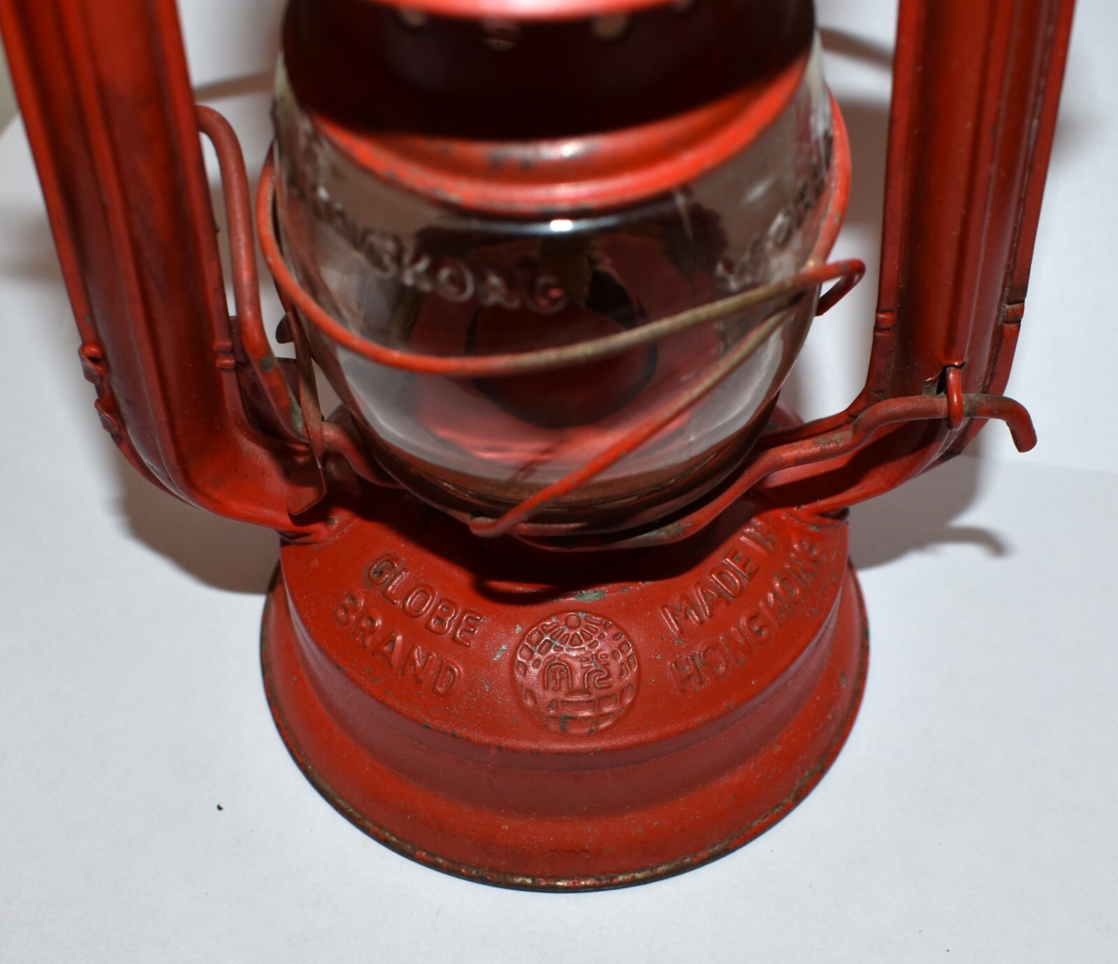 Vintage Lantern Red Globe Brand The World Light #203 Made in Hong Kong ...