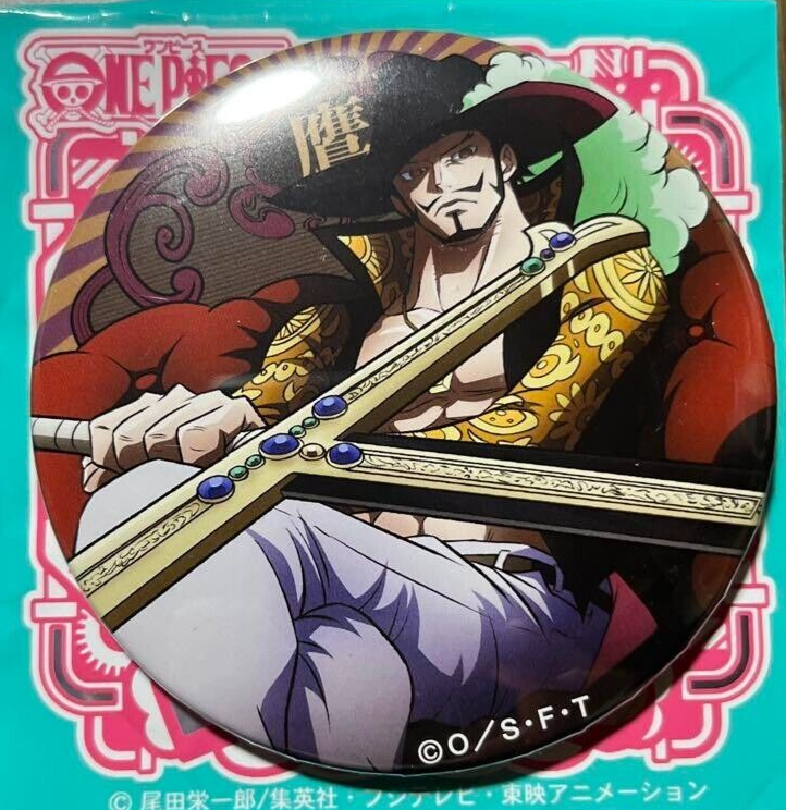 One Piece Yakara EGGHEAD Can Badge Button Dracule Mihawk Mugiwara Oda ...