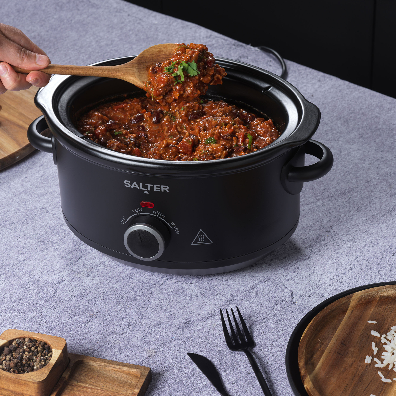 Salter Kuro 3.5L Slow Cooker 3 Heat Settings/Keep Warm for Family ...