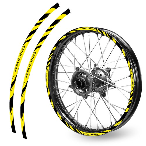 Yellow W02B MX Bikes Strips Rim Sticker For TM Racing 450EN EN450F 07 ...