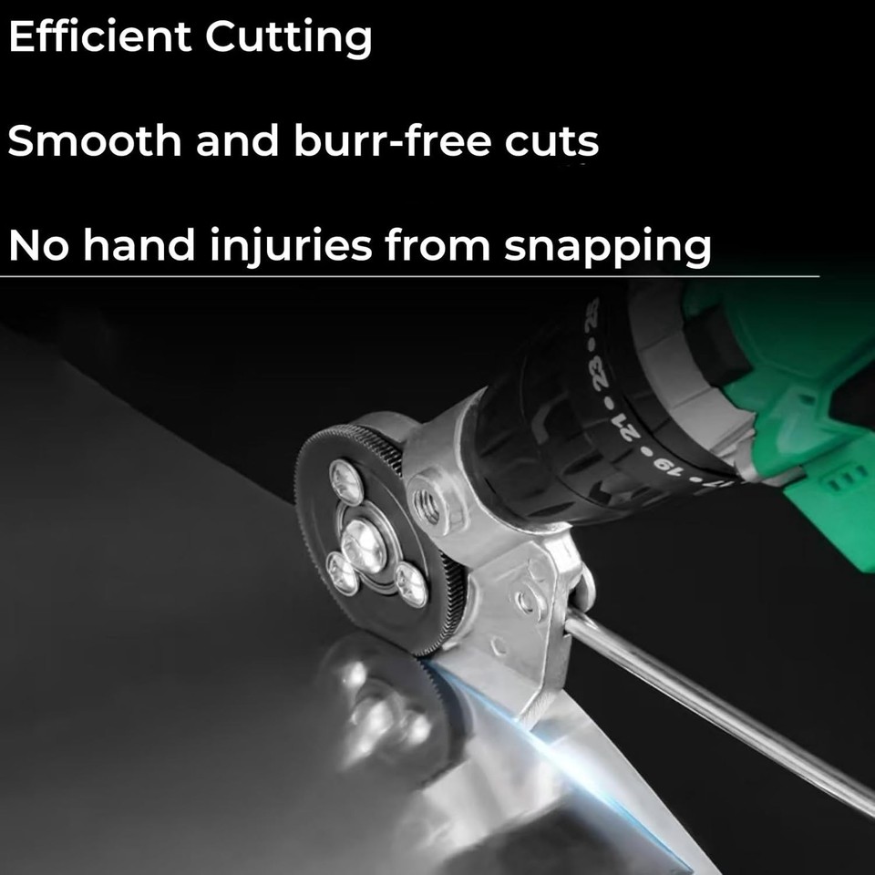 Sheet Metal Shear - Efficient Drill Attachment for Cutting Flat Metal ...