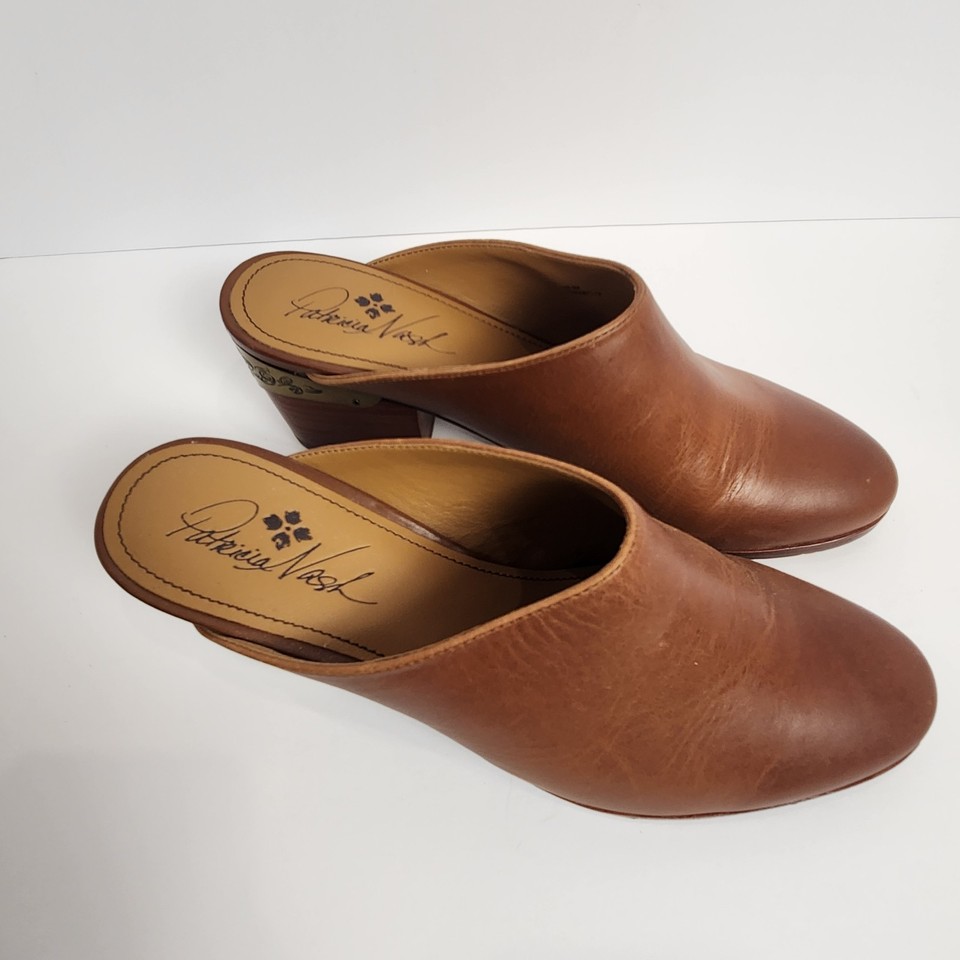 Patricia Nash Women's Michaela Mules Tan Leather Size 9M | eBay