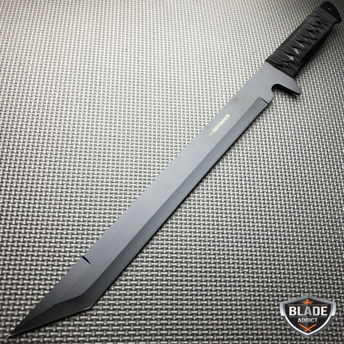 18" SURVIVAL HUNTING Tactical Full Tang FIXED BLADE MACHETE Knife Ninja ...