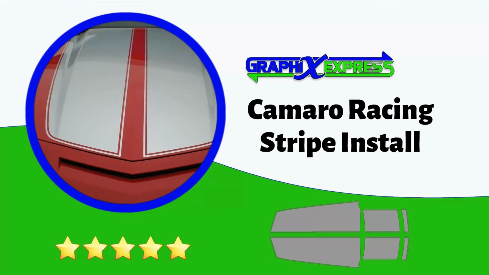 RED - Camaro RACING STRIPES Rally Decal 2010-2015 Chevy Hood Trunk ...