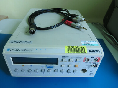 Fluke / Philips PM2525 multimeter 5.5 Digit 0.1nA + 4W kelvin probe ...