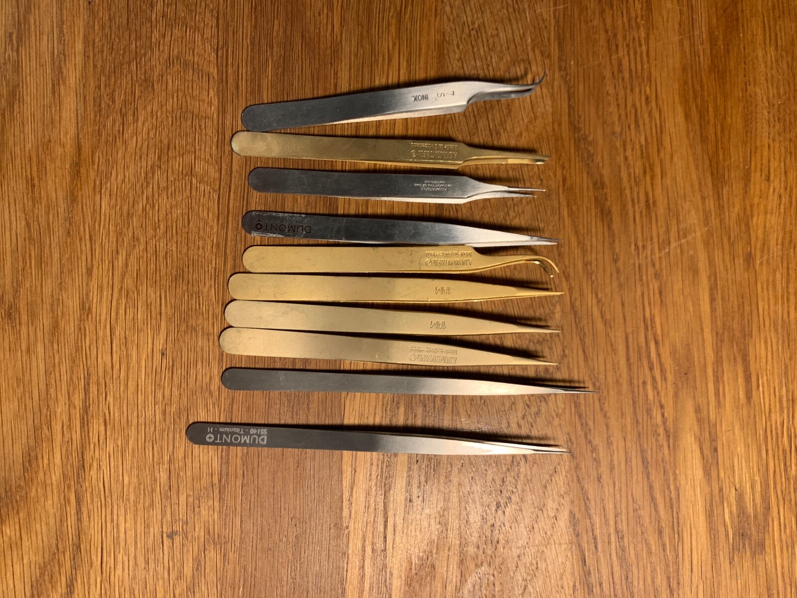 Dumont, Bergeon tweezers 10pce brass, steel, Titan,4,1,7S,WA15H, Ti, | eBay