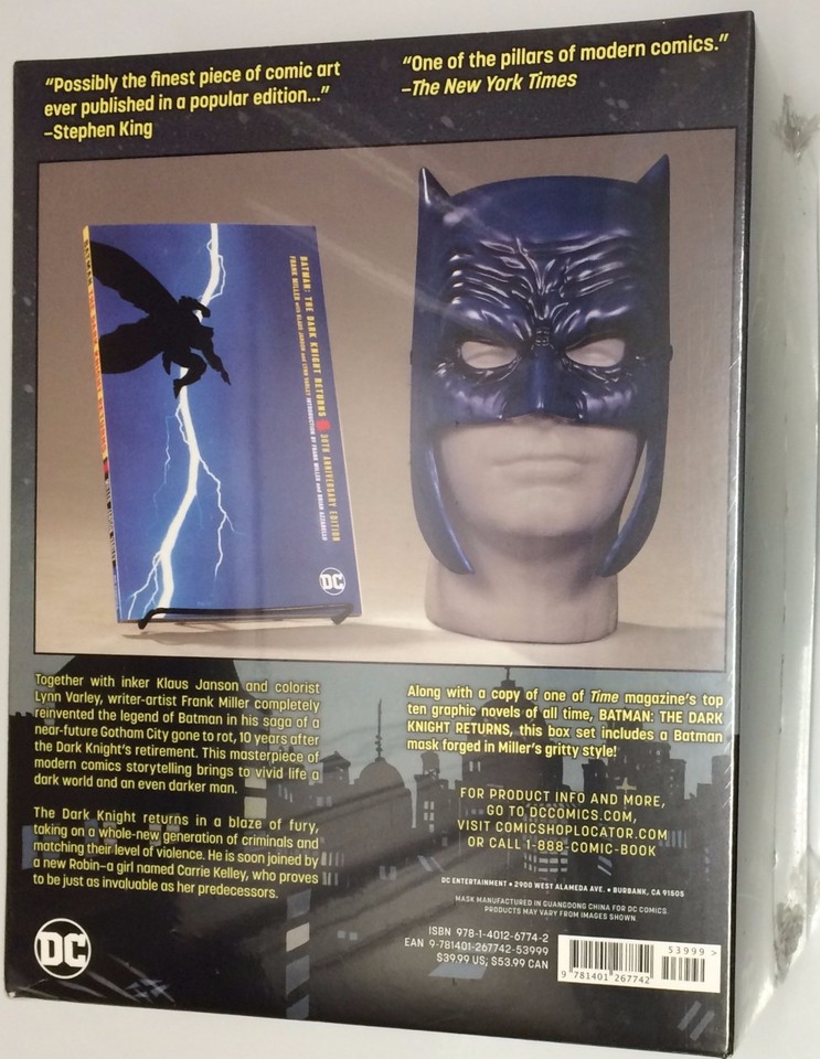 Frank Miller Art Batman Dark Knight Returns Book & Mask Set DC ...