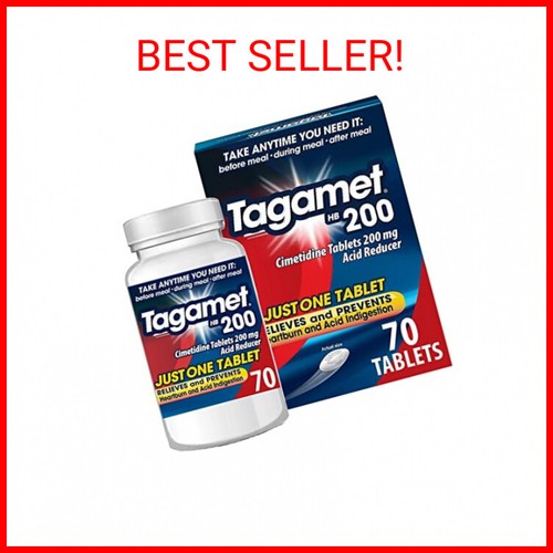Tagamet HB 200 mg Cimetidine Acid Reducer and Heartburn Relief, 70 ...