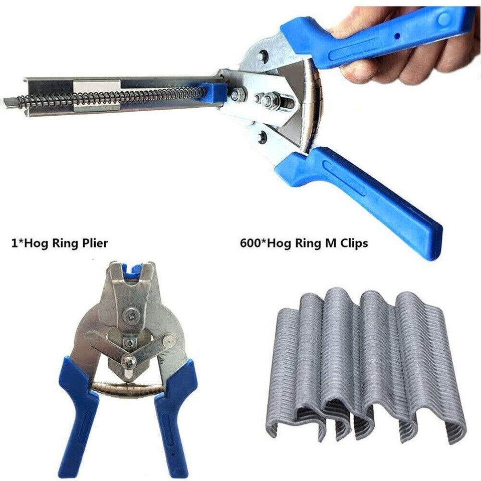 Type M Nail Ring Plier Kit Poultry Bird Cage Fasten Hog Wire Clamp ...