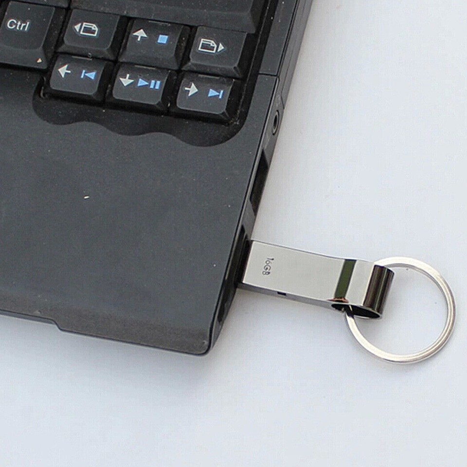 Lot 10PCS 1/2/4/8/16GB Key Ring USB Flash Drive Metal Memory U Stick ...