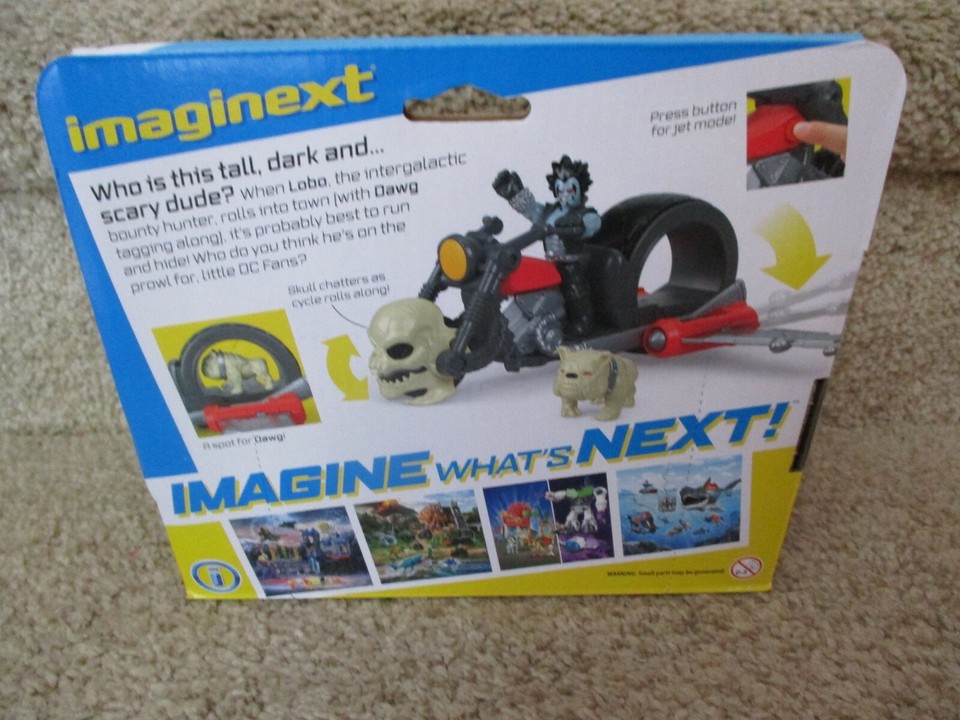 Fisher Price Imaginext DC Super Friends Lobo Motorcycle Skull Dog Dawg ...
