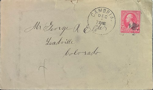Cambria Wyoming 2c First Bureau 1897 DPO 1890-1928 Weston County Tp | eBay