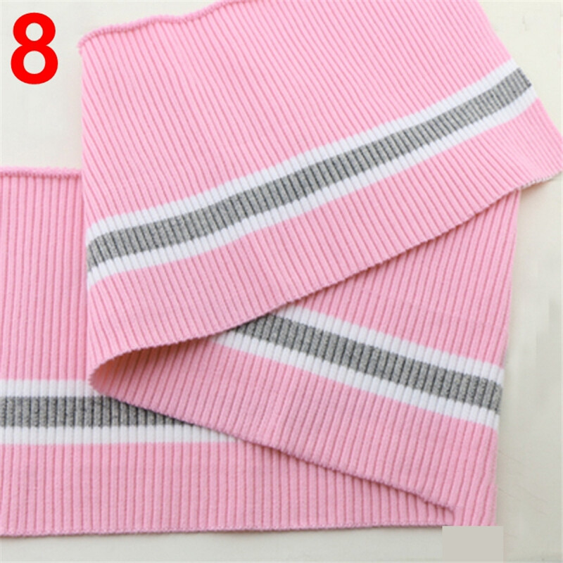 80*15cm Stretch Knit Striped Rib Fabric DIY Waistband Cuff Collar Trims ...
