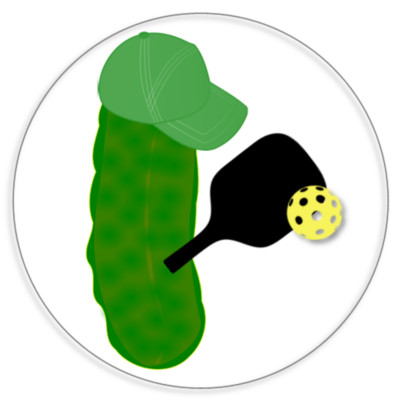 Pickle Playing Pickleball - Circle Sticker Decal 3 Inch - Sport Game ...